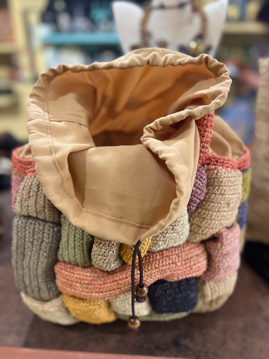 Sac Raphia Patchwork multicolore – Maison Valitera